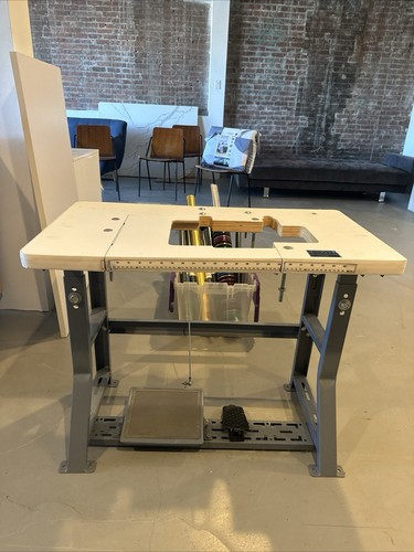 JUKI MO-3714 Industrial 4-Thread Overlock Sewing Machine Table | eBay
