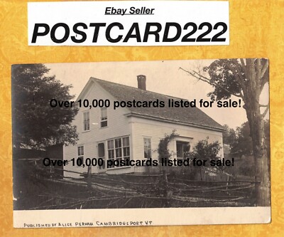 VT Cambridgeport rare 1901-09 udb postcard NICE HOME VERMONT RPPC | eBay