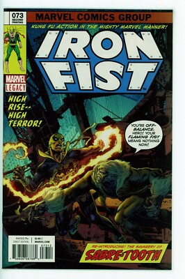 IRON FIST #73 NEAR MINT 2018 MIKE PERKINS 2nd PRINT HOMAGE VARIANT ...