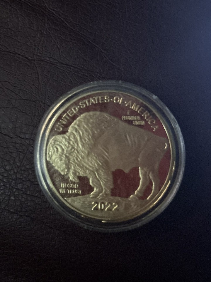 4 Buffalo Gold Coin *Copy* Indian Head Coin Gold Plated 2022 SOLD AS ...
