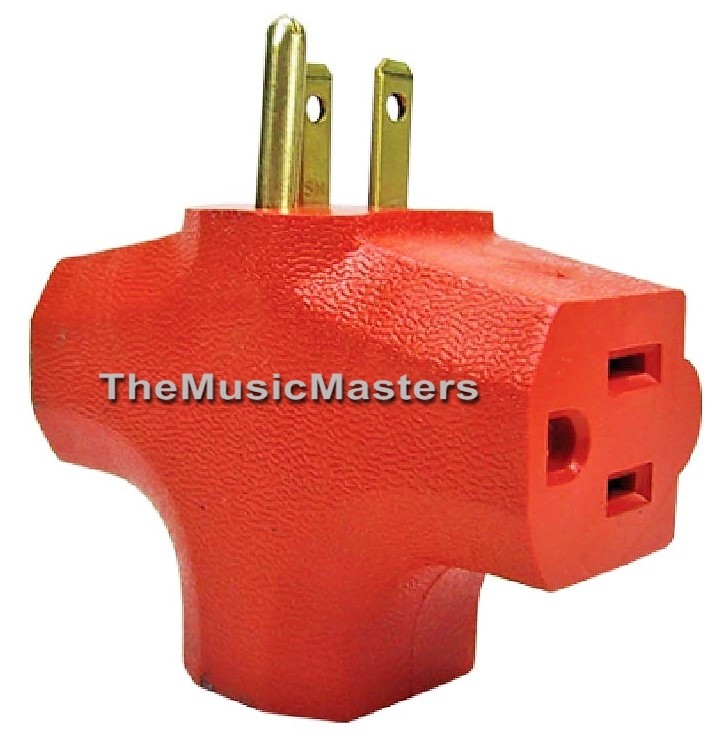 3-Way Grounded Electric Adapter 3 Outlet AC Wall Plug Power Splitter UL ...