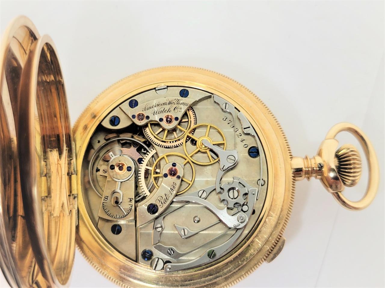 Antique Solid & Heavy 14k WALTHAM Chronograph Open Case Pocket Watch ...