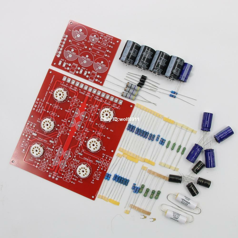 El84 Parallel Single Ended Class A Tube Amplifier Board Kit With Psu