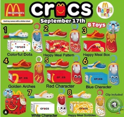 2024 McDONALD'S CROCS HAPPY MEAL TOYS! PICK YOUR CROC! FREE SHIPPING ...
