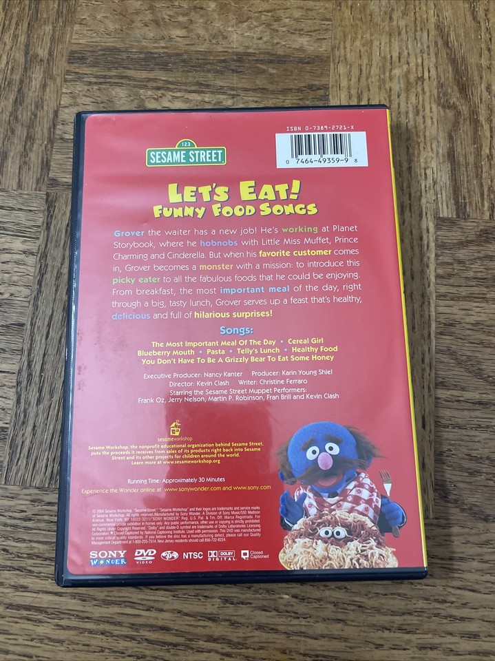 Sesame Street Let’s Eat Funny Food Songs DVD-Rare-SHIPS N 24 HOURS ...