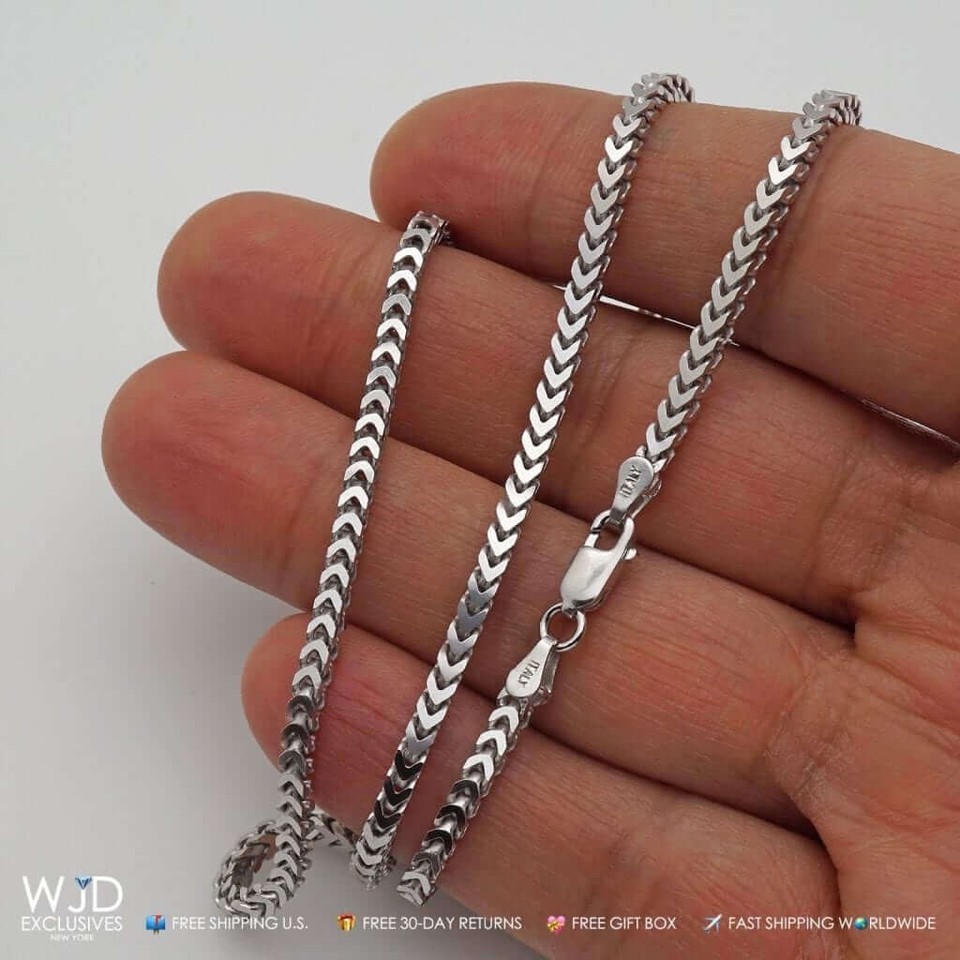 Sterling Silver 3.5mm Franco Box Chain (Hollow) 18"-30" | eBay