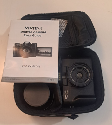 VIVITAR 4K WIFI MICRO & ANGLE LENS DIGITAL CAMERA RECHARGEABLE BATTERY ...