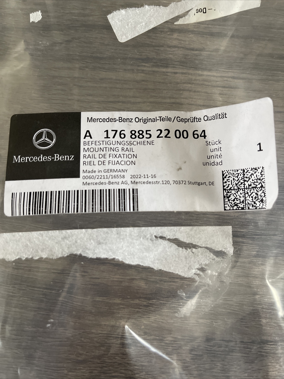 MB+a+W176+Front+Bumper+Right+Side+Mounting+Rail+A1768852200+Genuine for ...