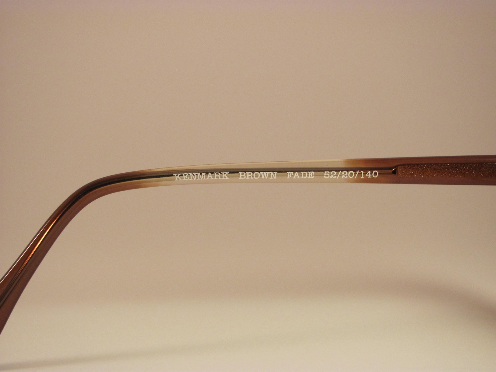 Vintage Kenmark Gallery Reggie Brown & Clear Fade Full-Rim RX Eyeglass ...