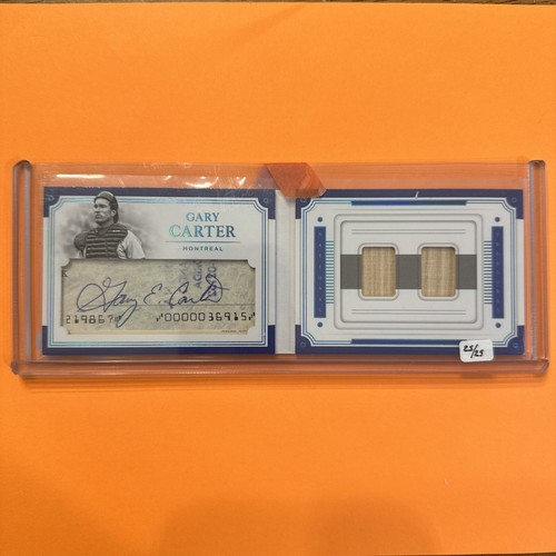 2017 Panini National Treasures - Gary Carter Booklet Cut Auto with Dual ...