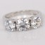 3.20Ct Round Cut Simulated CZ Three Stone Engagement 925 Sterling ...