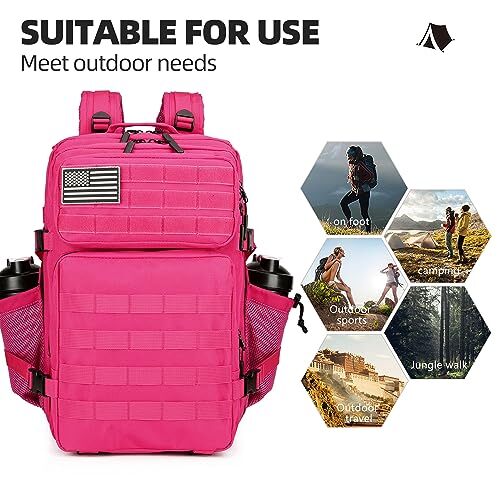 45L Military Tactical Backpack Hiking Backpacks Tactical Gear Camo Back ...