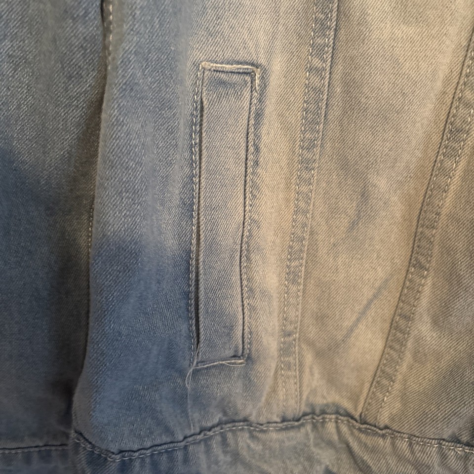 Women’s Sneak Peek Blue Fish Net Denim Jacket Medium | eBay