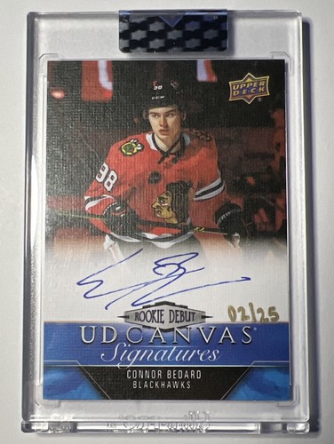 CONNOR BEDARD 2023-24 Clear Cut AUTO ROOKIE Debut /25 SP RC #02/25 UD ...