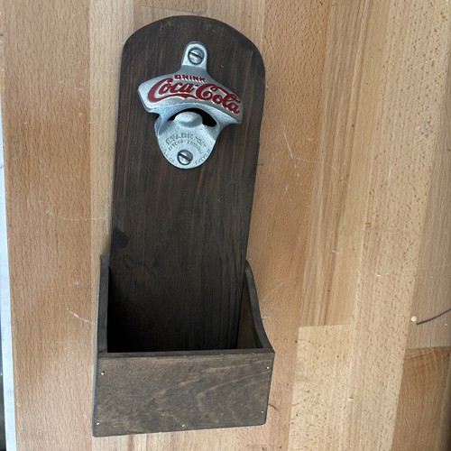 Coca-Cola Wall Mount Bottle Opener and Cap Catcher Set | eBay