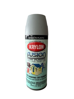 Krylon Fusion for Plastic Satin Pewter Gray Plastic Paint 12 Oz New | eBay