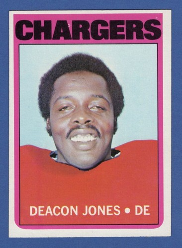 1972 Topps Football #209 DEACON JONES San Diego Chargers HOF EXMT+ Free ...