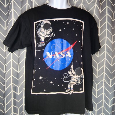 Nasa Astronauts Space Blue Earth Black T Shirt Eighty Eight Size Large ...