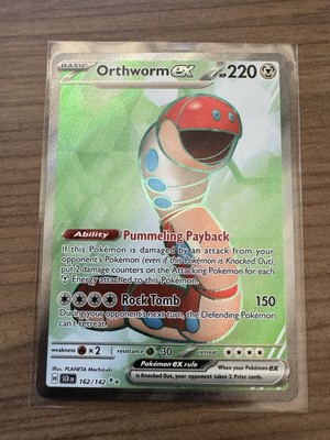 Orthworm ex - 162/142 - Full Art Ultra Rare NM, English Pokemon Stellar ...