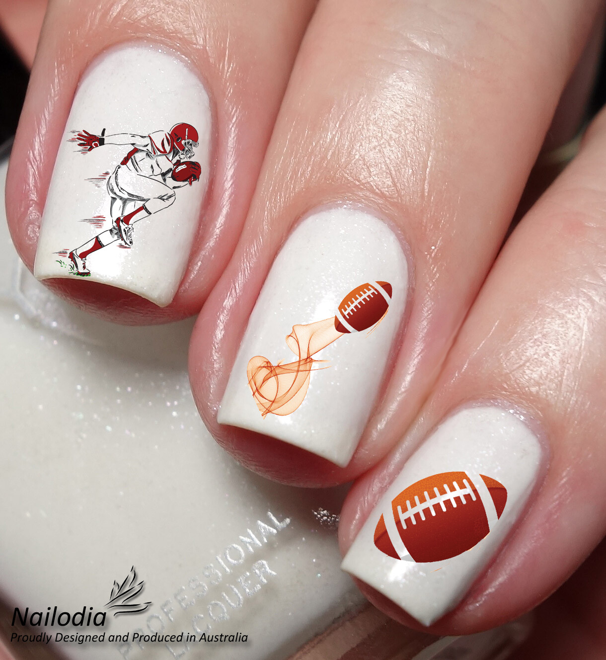 American Football Nail Art Decal Sticker Water Transfer Slider ...