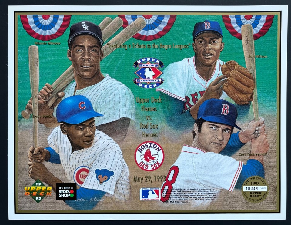 2 Commemorative Red Sox Sheets: 1993 Upper Deck & 1993 Spectrum Diamond ...