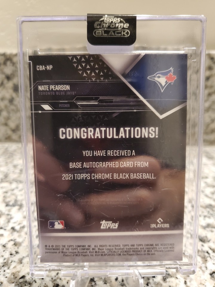 2021 Topps Chrome Black Nate Pearson Auto Autograph Rookie RC #CBA-NP ...