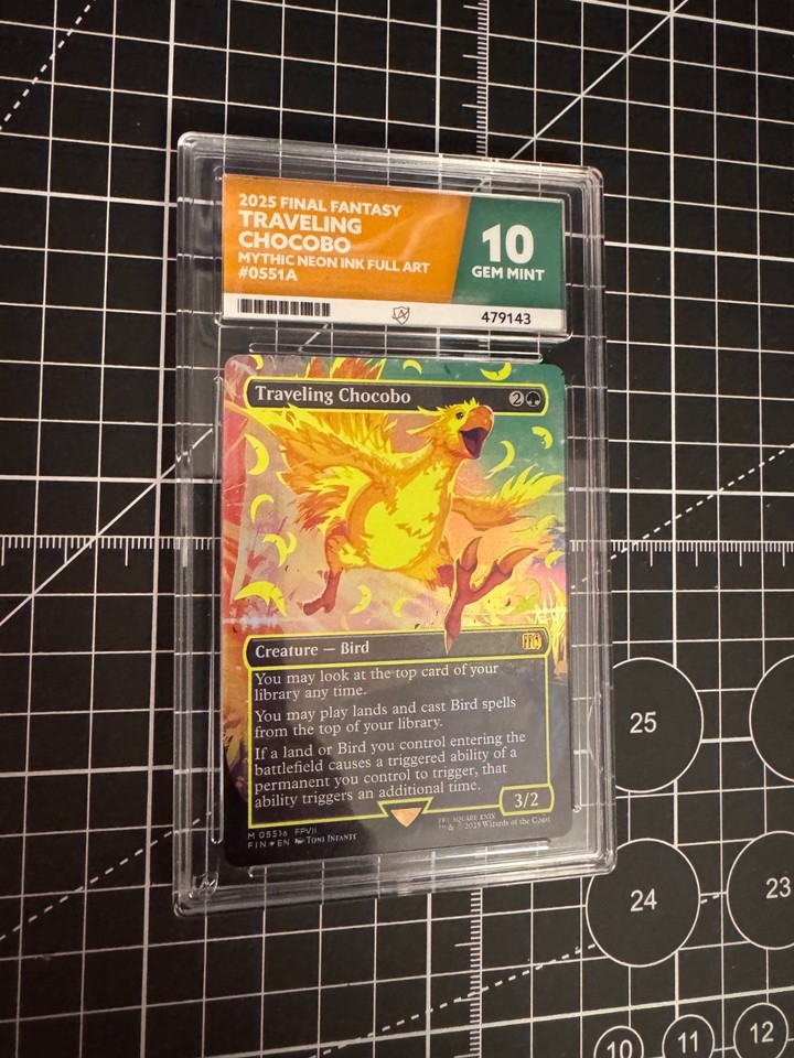 Travelling Chocobo mtg Final Fantasy Neon Ink Yellow ACE 10 Magic The ...