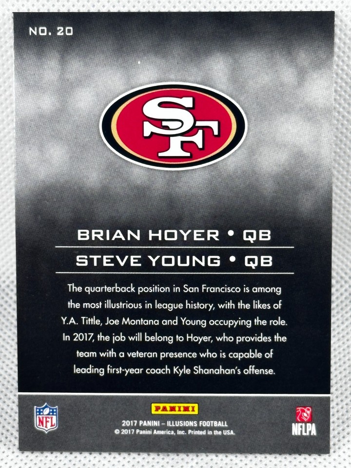 2017 Panini Illusions 20 Brian Hoyer Steve Young Rainbow Foil San ...