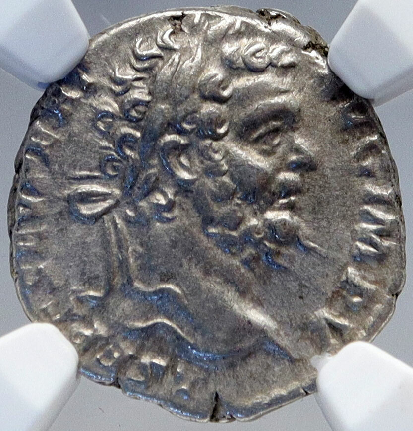 SEPTIMIUS SEVERUS Authentic Ancient 195AD Silver Roman Coin CAPTIVES ...