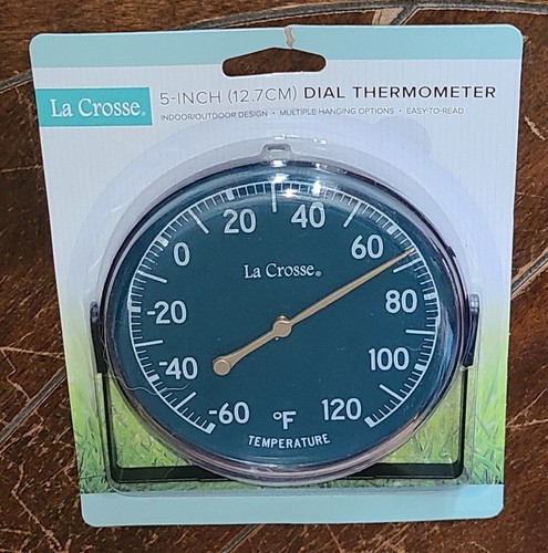 La CROSSE 5" Indoor/Outdoor Dial *NAVY BLUE* Thermometer #104-1512E | eBay