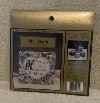Old World Collection COMPLETE MOTHER / SWEETHEART STITCHERY Kit 5X5 ...