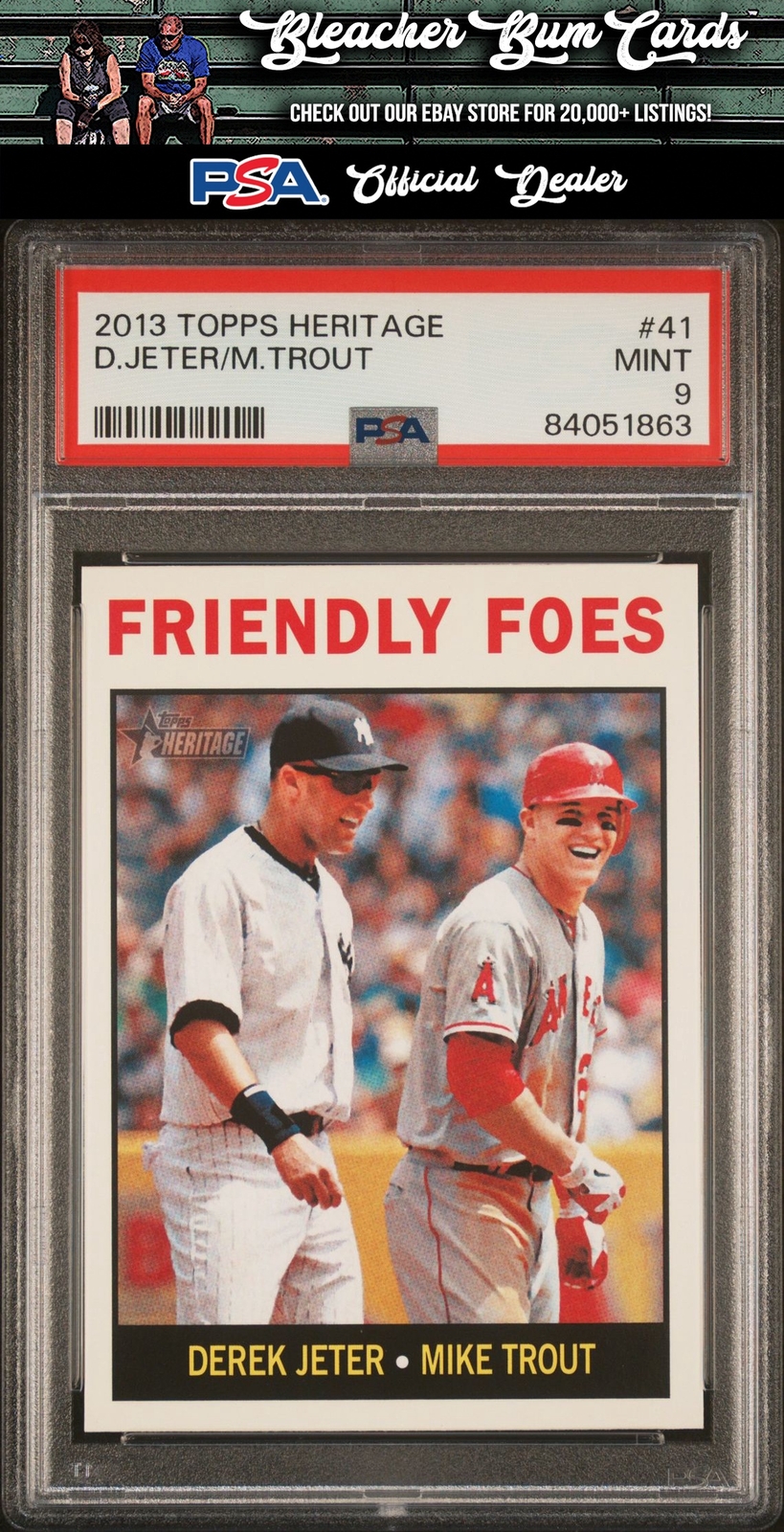 2013 Topps Heritage 41 Friendly Foes Derek Jeter Mike Trout PSA 9 | eBay