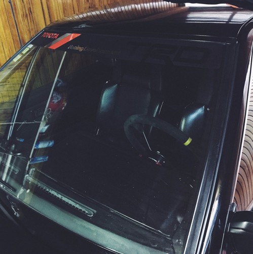 TRD AE86 Windshield Decal Sun Strip Visor Windscreen Sticker banner | eBay