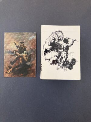 Frank Frazetta Complete Set 90 Cards 1993 Comic + S2 Flashman On The ...