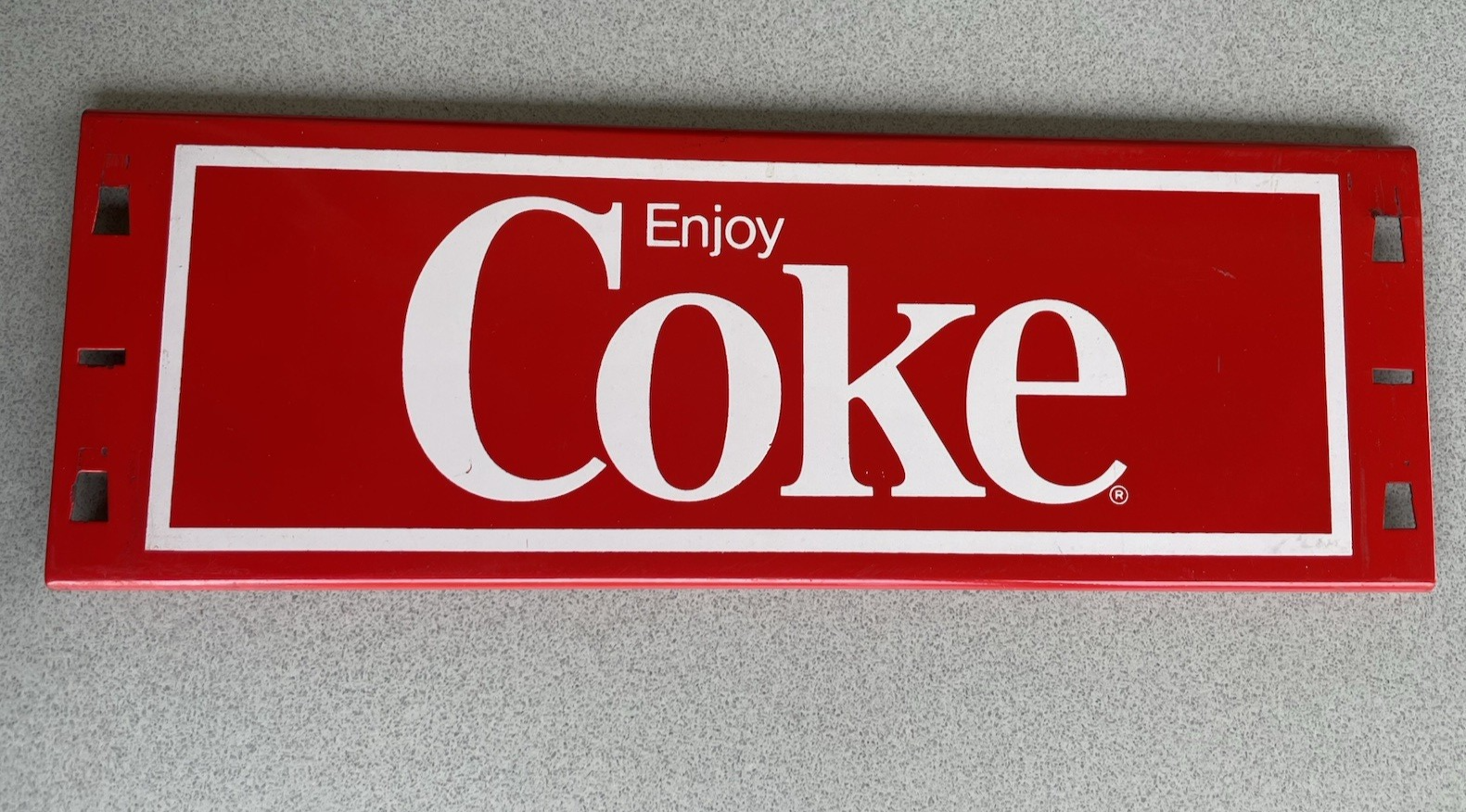 VTG Genuine COKE Coca-Cola Sign Metal Retail Signage 18-1/8" x 5-5/8 ...