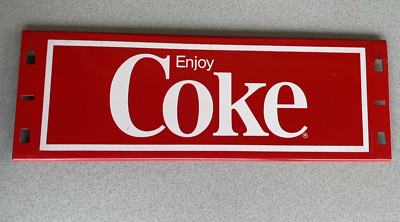 VTG Genuine COKE Coca-Cola Sign Metal Retail Signage 18-1/8" x 5-5/8 ...