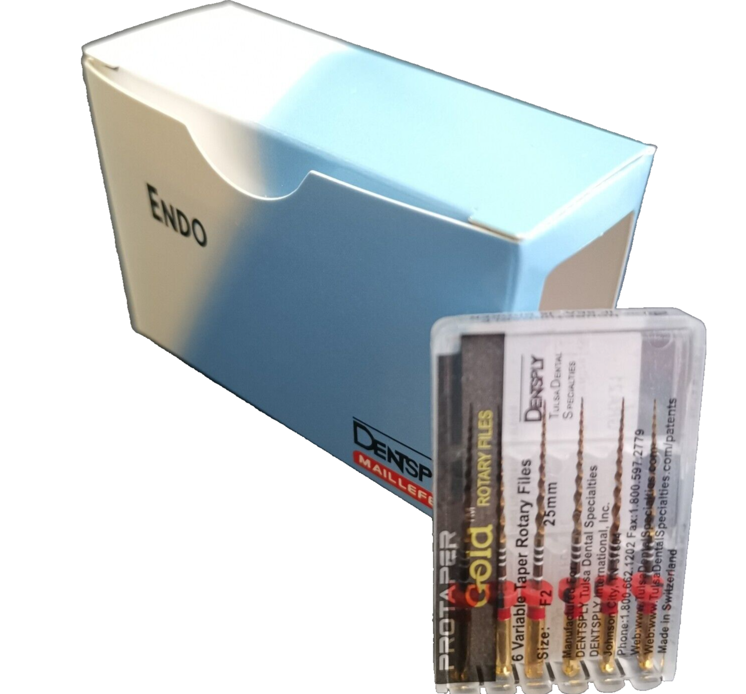 Protaper Gold Rotary Files 25 mm F2 Dentsply Tulsa Assorted Endodontics ...