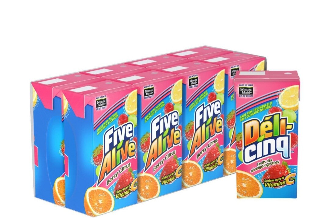 3 x FIVE ALIVE Berry Citrus 200ml 8 pack juice box ( 24 count total ...