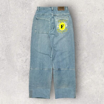 Vintage FUBU The Collection Jeans Wide Leg Baggy Fit 30 | eBay UK