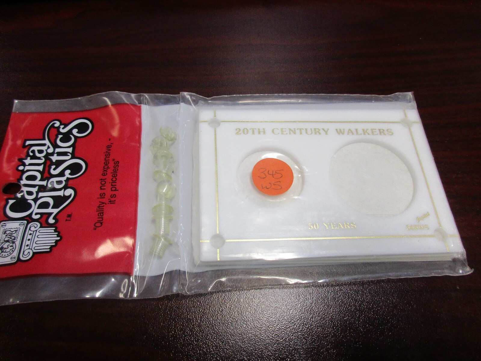 CAPITAL PLASTICS: 3"x 4" 20TH CENTURY WALKING 345WS COIN DISPLAY W/FREE ...
