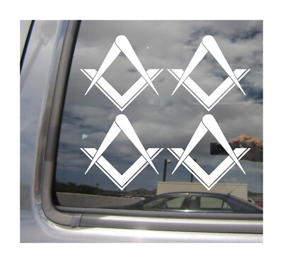 Lot of 4 - 3 inch Freemasonry Masonry Car Truck Vinyl Decal Window ...