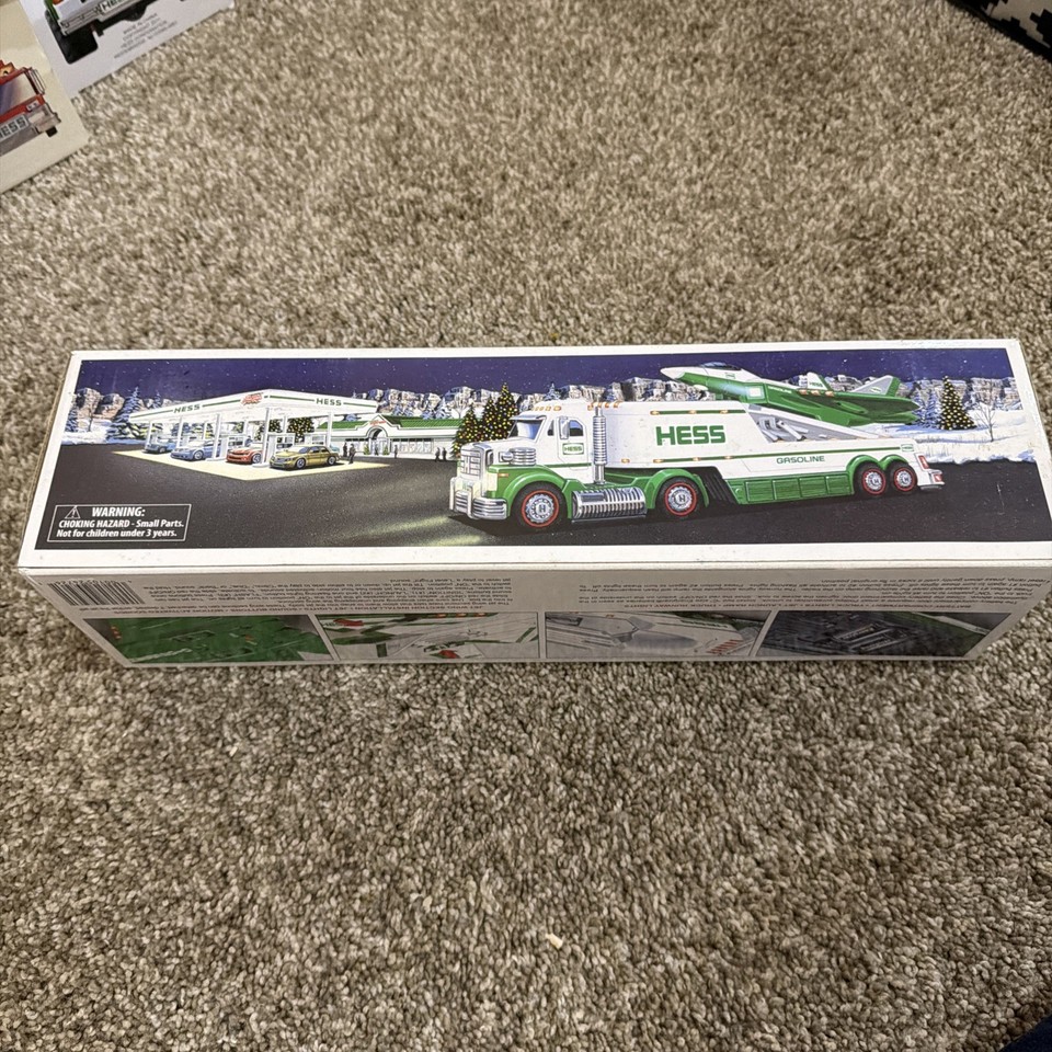 2010 HESS Toy Truck and Jet New In Box Lights Sounds Launch Ramp NEW in ...