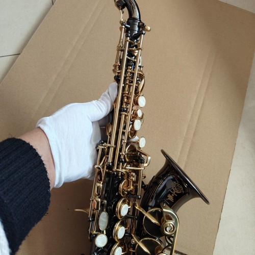 Black Nickel Gold Key Saxophone Small Curved Tube, B-flat Soprano ...
