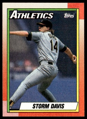 1990 Topps Storm Davis Oakland Athletics #606 | eBay