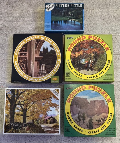 *3* Vintage Jaymar Round Puzzles with 2 BONUS! | eBay