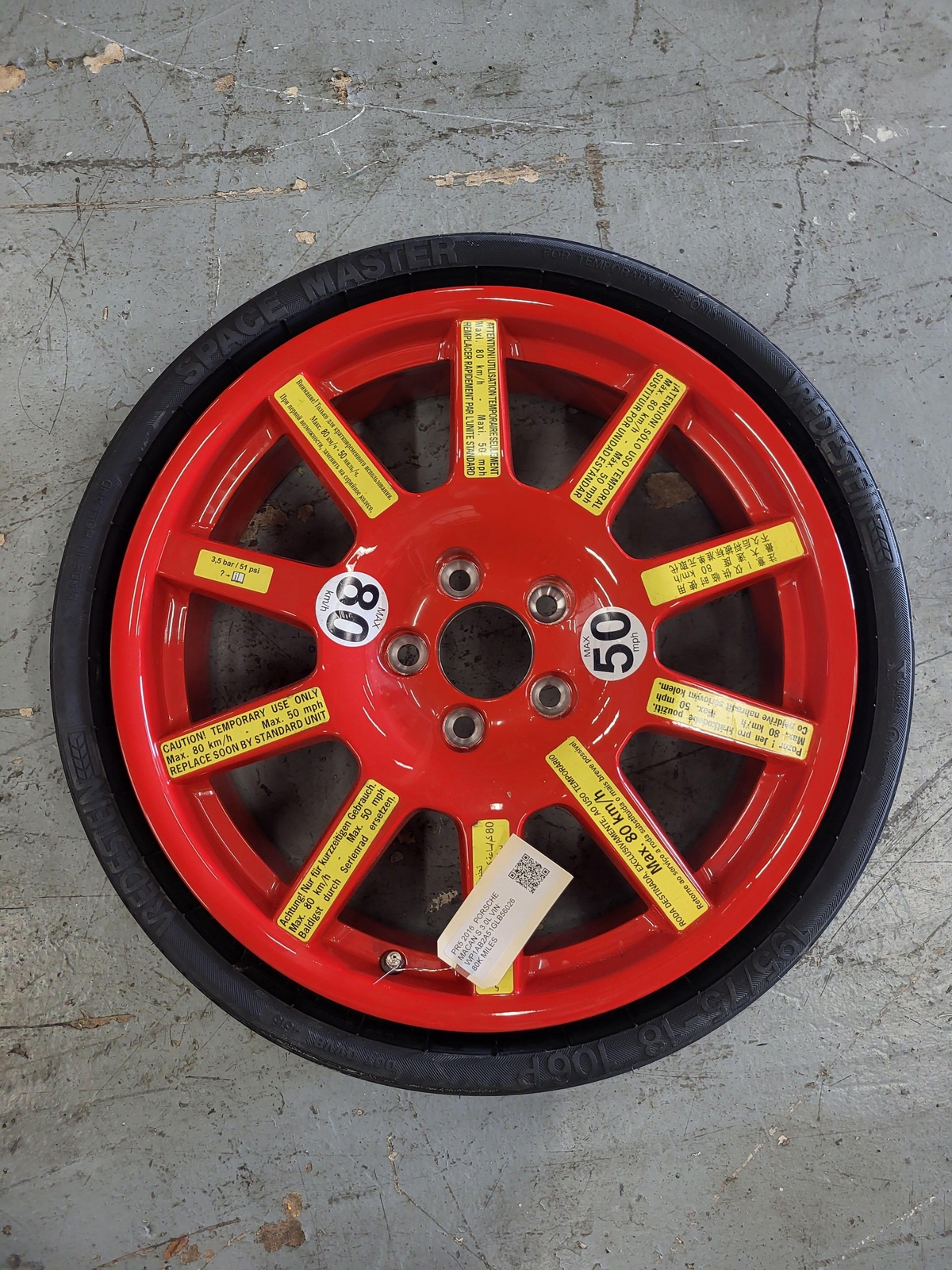 Spare Wheel Rim w/ Tire 2016 Porsche Macan S 195/85 - 18x6 2015-2019 ...