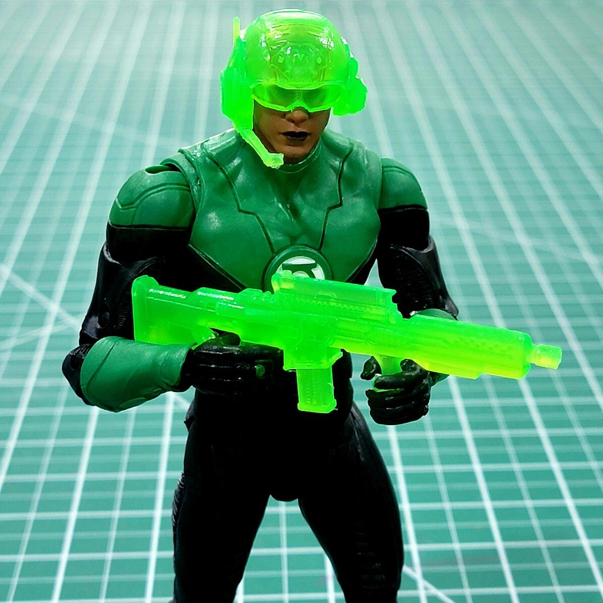 Custom Resin GL constructs for 6in. figure 1:12 Green Lantern helmet ...