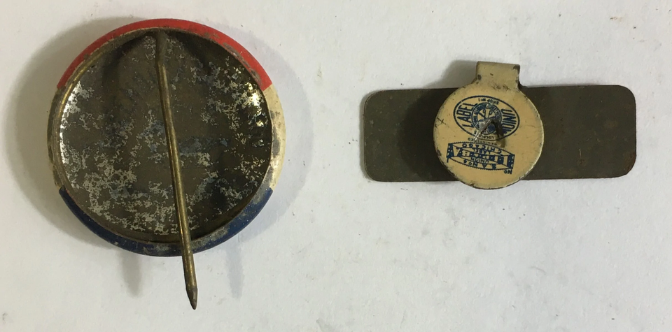 Vintage Willkie Political Pinback / Tab Buttons - Group of 2 Different ...
