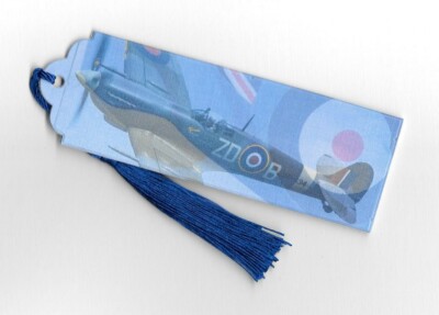 Spitfire Book Marker Bookmark WW2 Plane & RAF Flag - Airplane Aircraft ...