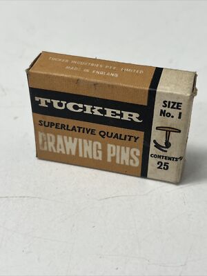 VINTAGE DRAWING PIN BOX GLI DIN YOUNG ATOM MELBOURNE ADVERTISE OFFICE ...